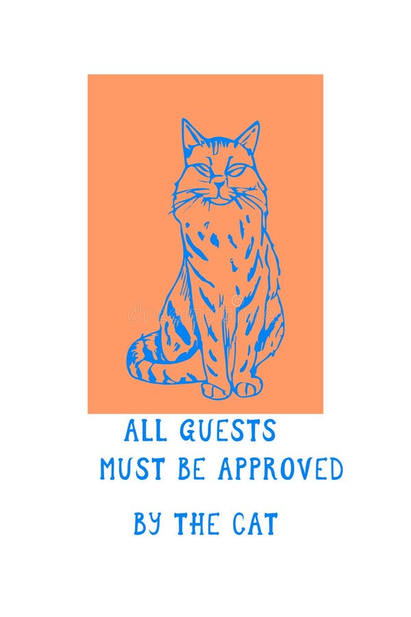 Modern Poster Design, Cat Vector Illustration Stock Vector ...