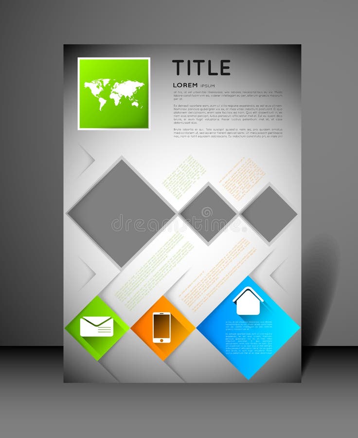 Modern Vector Abstract Brochure Design Template Stock Vector ...