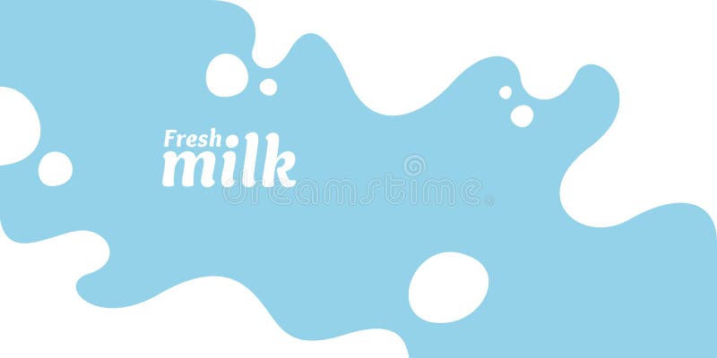 Modern Poster Fresh Milk with Splashes on a Light Blue Background ...