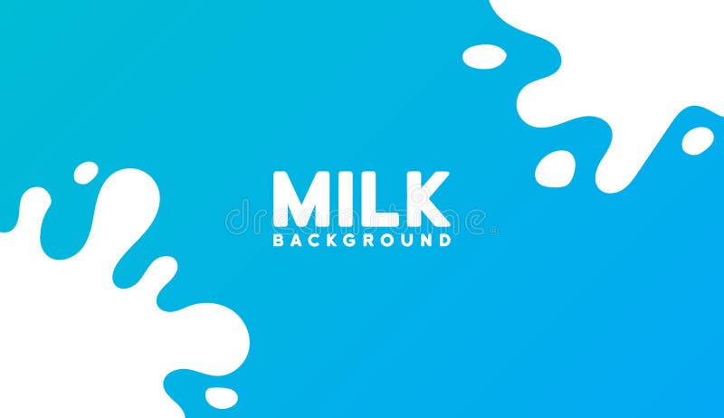 Modern Poster Fresh Milk with Splashes on a Light Blue Background ...