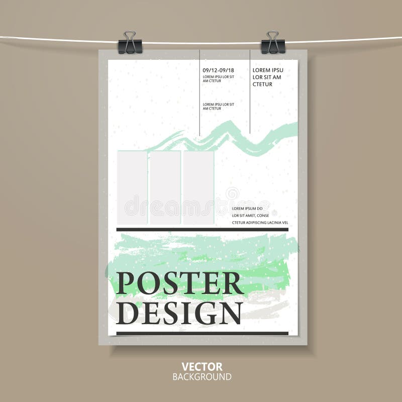 Modern poster template stock vector. Illustration of contemporary ...