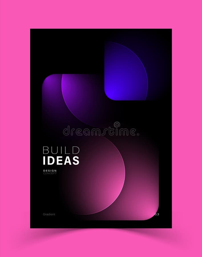 Modern Poster Template Vector with Glass Circle Effect, Gradient ...