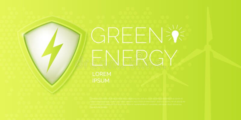Modern Poster on the Topic of Natural Energy. Stock Vector ...