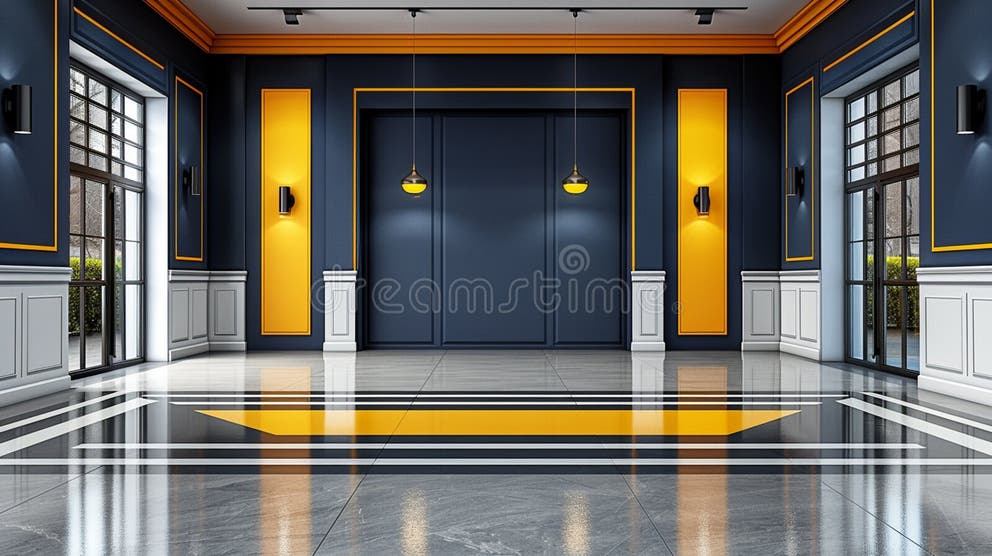 Modern Powder Blue and Chetwode Blue Zoom Virtual Background 3d Render ...