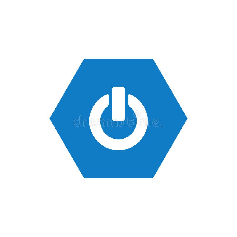 Modern Power Icon Button Logo Stock Vector - Illustration of buttons ...