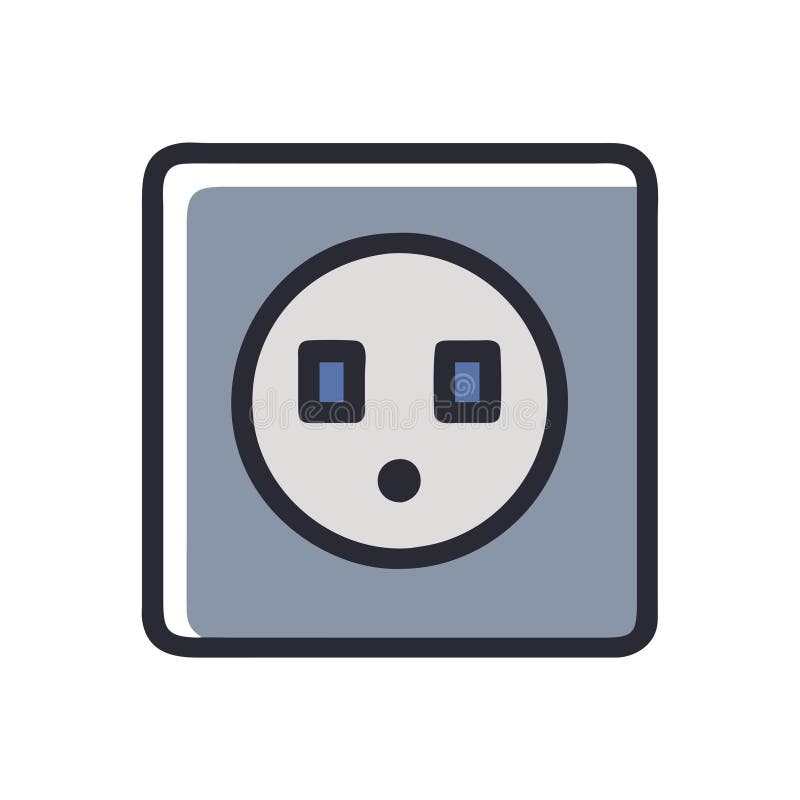 Modern Power Outlet Graphic for Electricity Stock Illustration ...