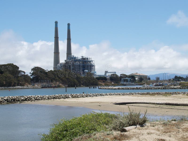 Modern power plant stock image. Image of outside, outdoor - 15525497