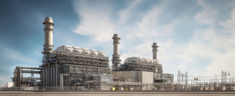 The Modern Power Plant Showcasing Advanced Energy Production Technology ...