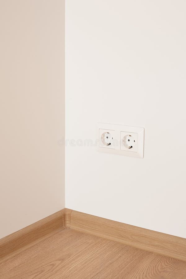 Modern Power Sockets on Wall in Stock Photo - Image of energy, voltage ...