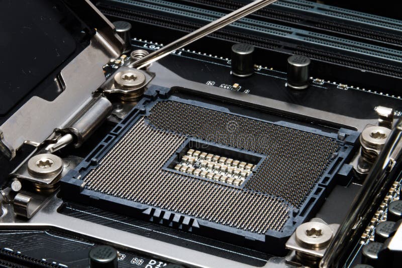 Modern Powerful Motherboard Stock Photo - Image of intellectual, iron ...