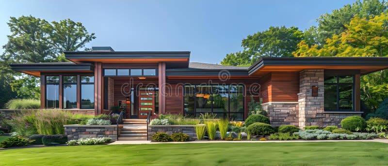 Modern Prairie-Style Abode with Low Roof & Nature-Inspired Design ...