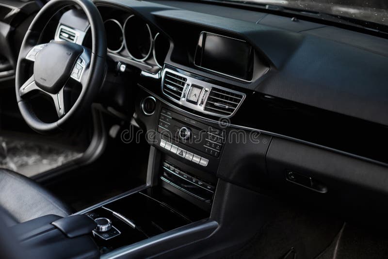Modern Premium Car Interior Detail. Stock Photo - Image of sedan ...