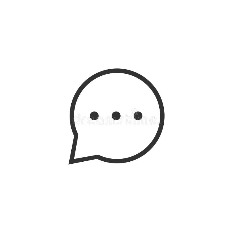 Chat Line Icon Design stock illustration. Illustration of streamline ...
