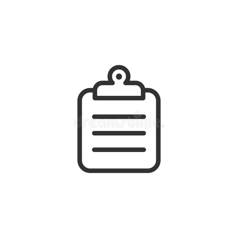 Clipboard Line Icon Design stock illustration. Illustration of list ...