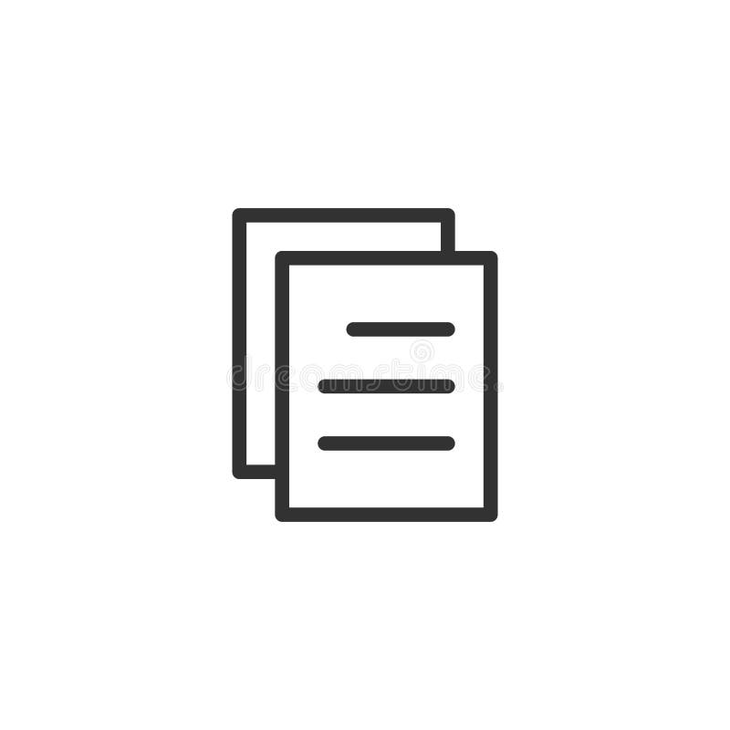 Copy Line Icon Design stock illustration. Illustration of minimalist ...