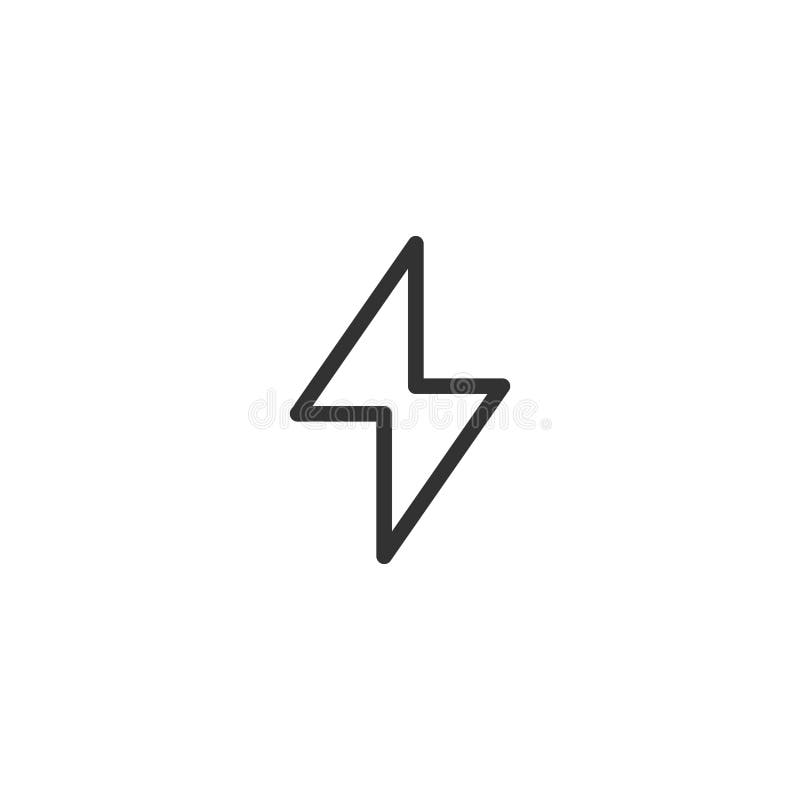 Lighting Line Icon Design stock illustration. Illustration of bolt ...