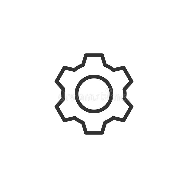 Settings Line Icon Design stock illustration. Illustration of tool ...