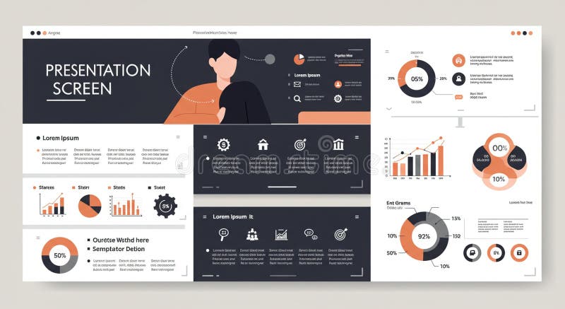 A Modern Presentation Template Featuring a Sleek Design with Dark and ...
