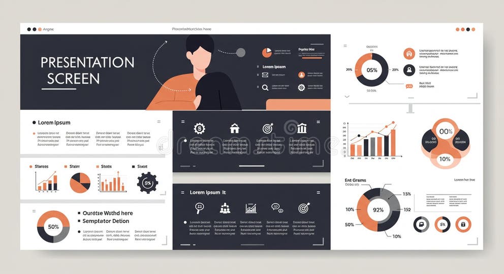 A Modern Presentation Template Featuring a Sleek Design with Dark and ...