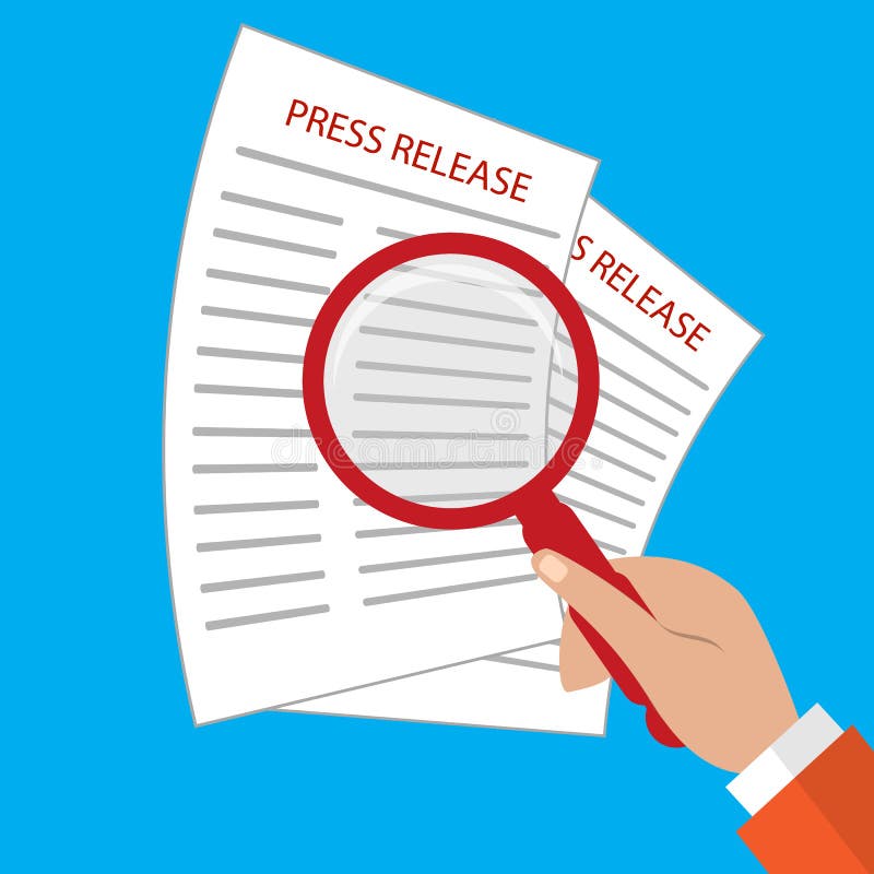 Modern Press Release Concept for Web, on-Line News. Flat Design Stock ...