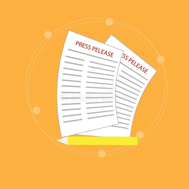 Modern Press Release Concept for Web, on-Line News. Flat Design Stock ...