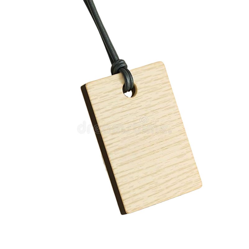Modern Price Tag Made from a Small Rectangular Wooden Piece Stock Image ...