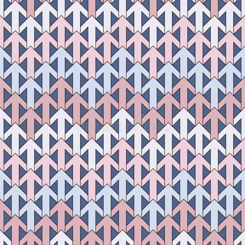 Modern Print with Interlocking Arrows. Contemporary Abstract Background ...
