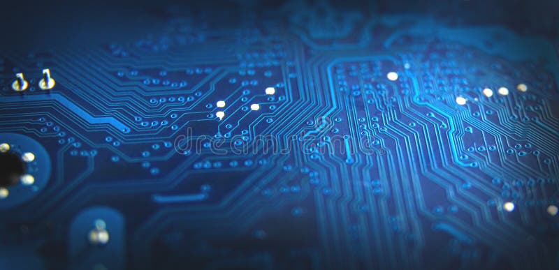 Modern Printed Circuit Board, Electronic Circuit Board Stock Image ...