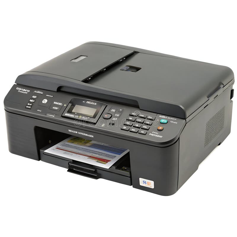 Printer Device Isolated on White Background Stock Illustration ...