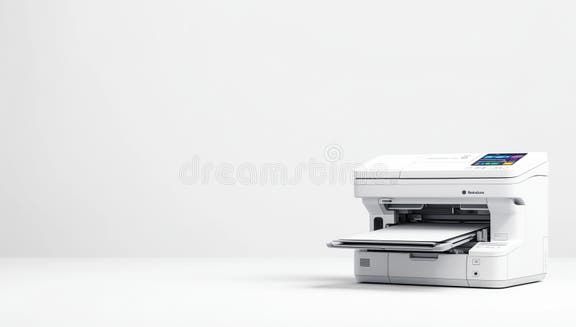 Modern Printer with Open Paper Tray, Showcasing Sleek Design and ...