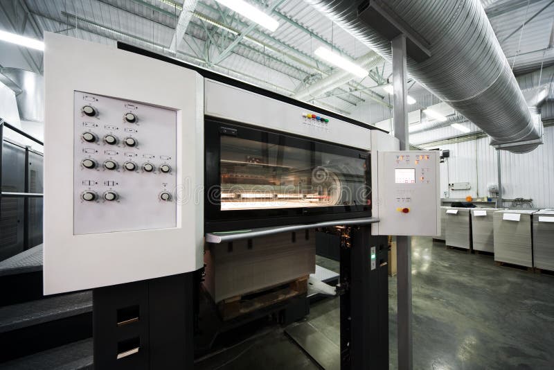 Modern printing house stock photo. Image of gears, media - 4924222