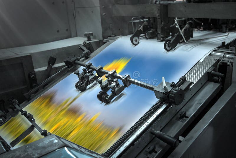 Modern printing house stock photo. Image of offset, machines - 44965538
