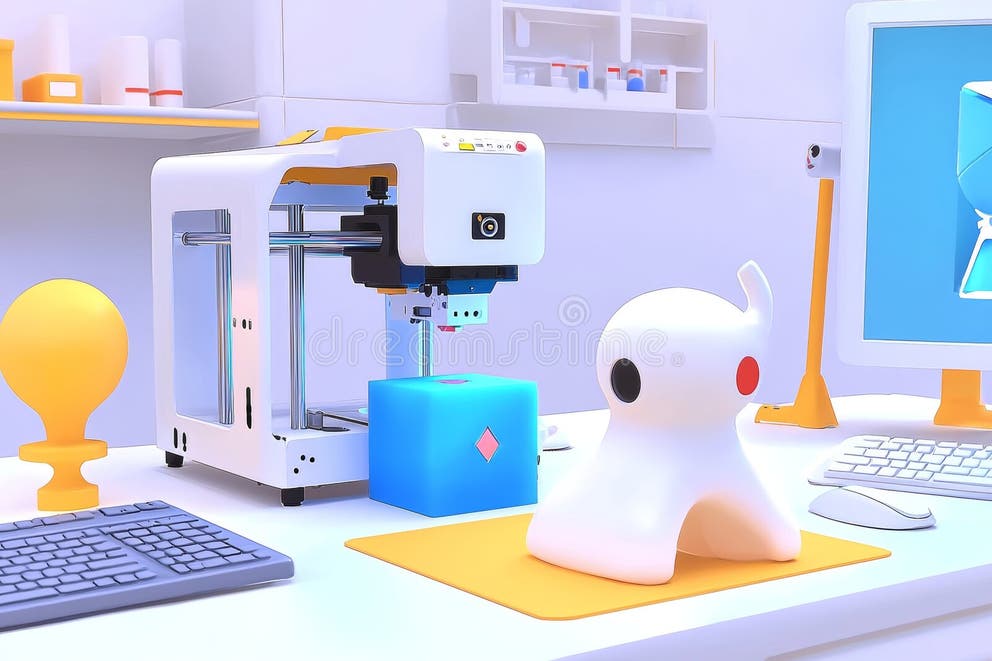 Modern Printing Technologies. Creating Three-dimensional Images. Layer-by-layer Printing Stock ...