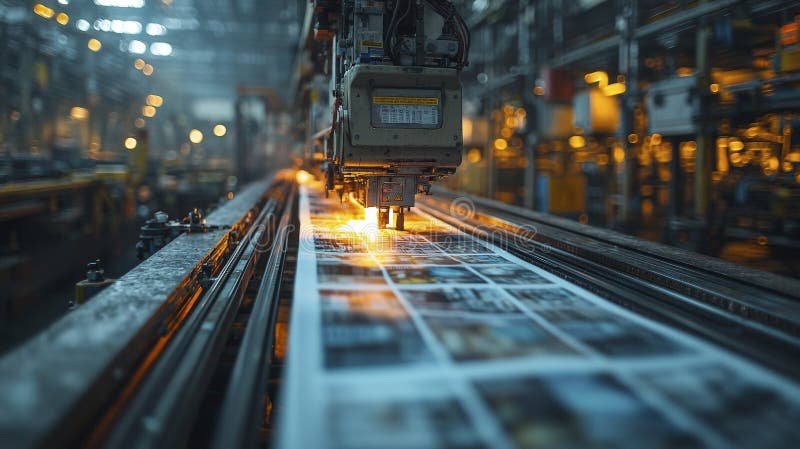 Modern Printing Technology in Action during Print Job Stock ...