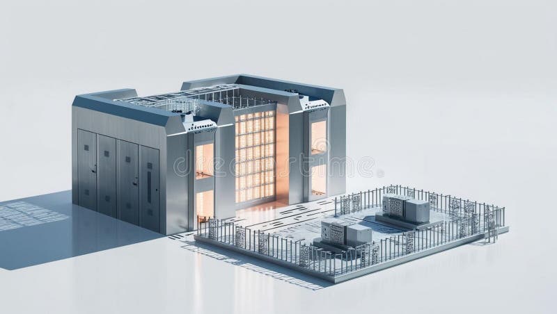 Modern Prison with Integrated Artificial Intelligence Stock ...