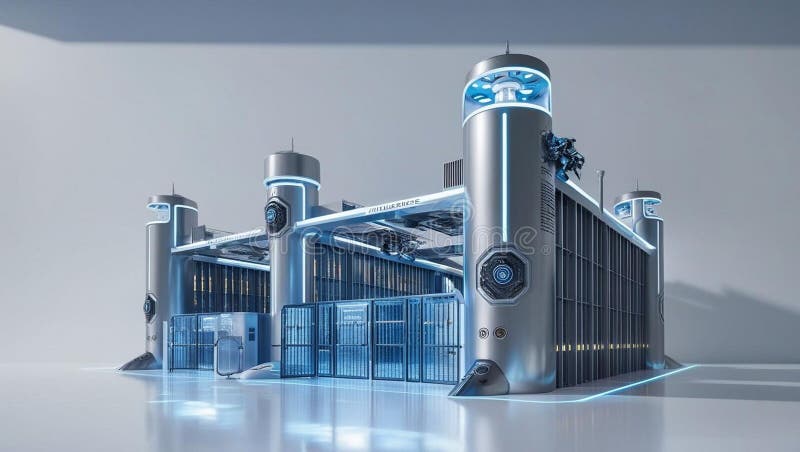 Modern Prison with Integrated Artificial Intelligence Stock ...