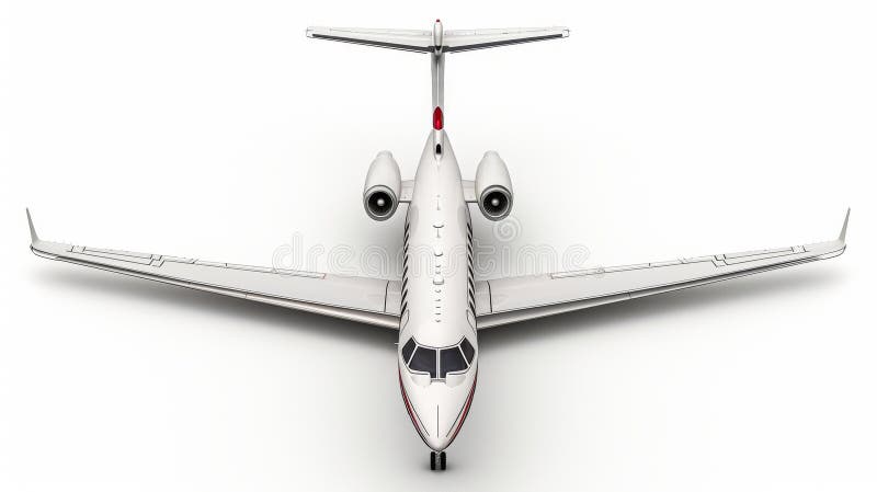 Modern Private Jet Isolated on White Background Stock Image - Image of ...