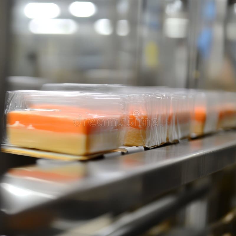 Modern Processing Facility Features an Industrial Kitchen Where Trays ...