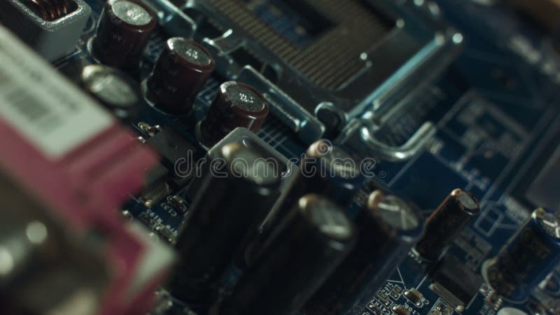 Modern Processor Fitted with the PC Motherboard with a Cascade of Power ...