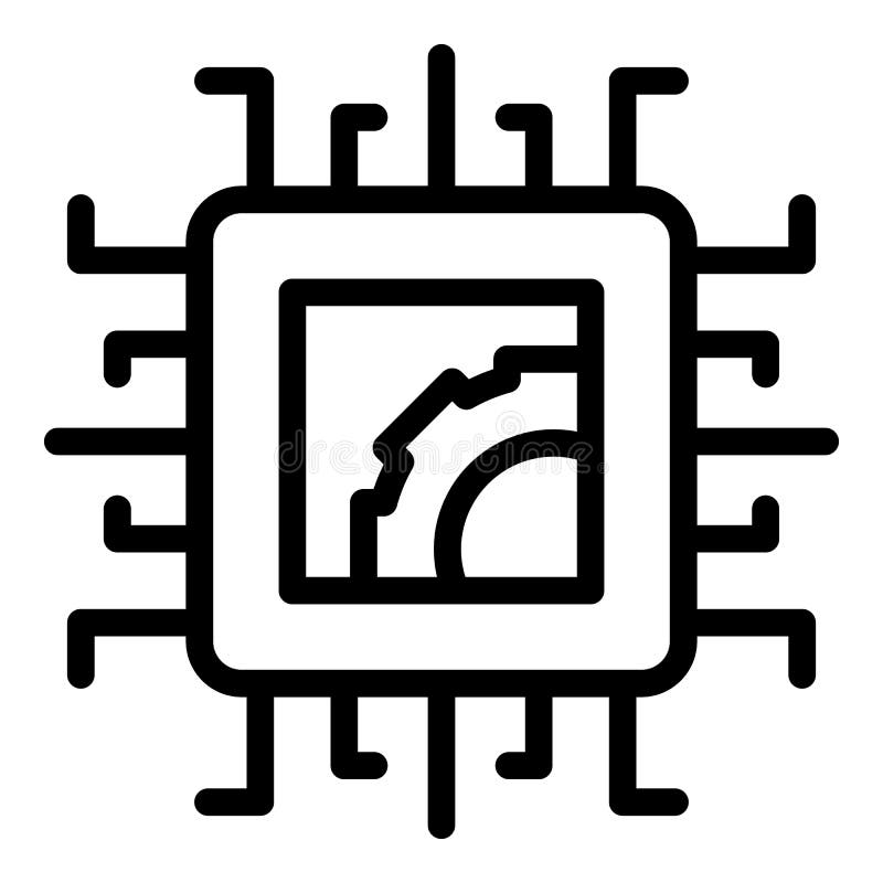 Modern Processor Icon Outline Vector. Digital Circuit Stock ... Modern Processor Icon Outline Vector. Digital Circuit Stock ...