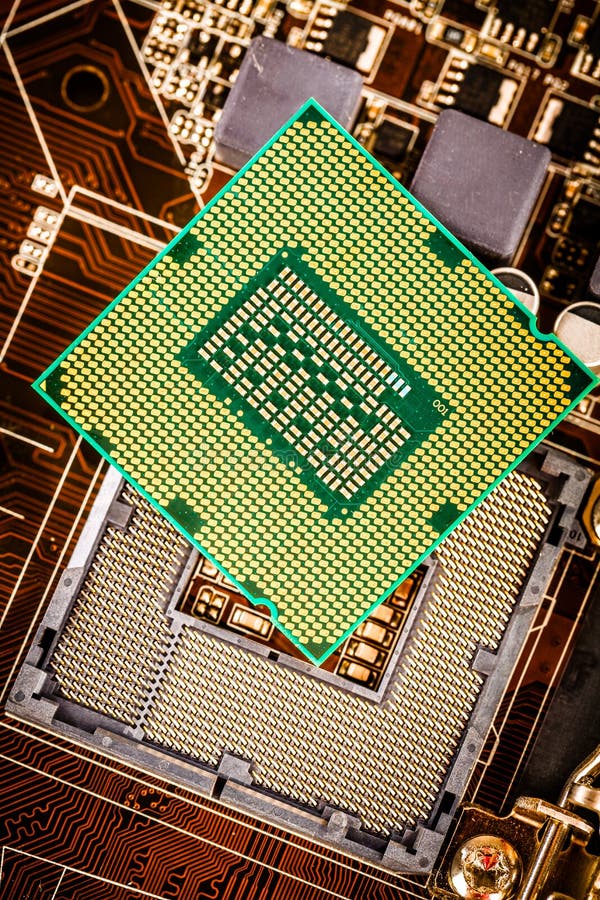 Modern Processor and Motherboard Stock Photo - Image of computer ...