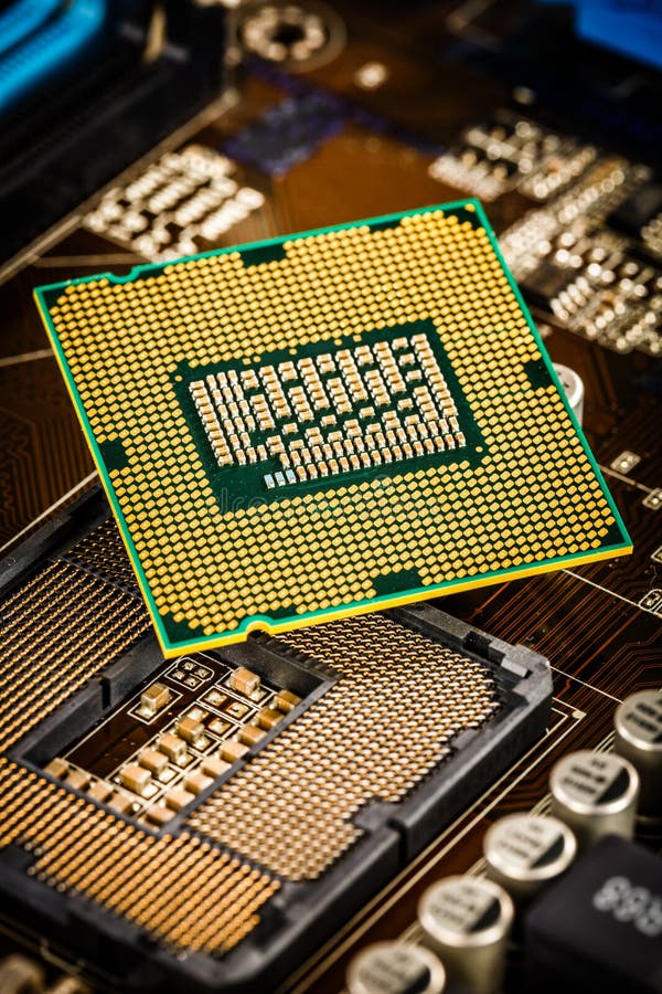 Modern Processor and Motherboard Stock Image - Image of clean, human ...