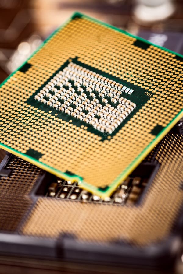 Modern Processor and Motherboard Stock Photo - Image of power, chip ...