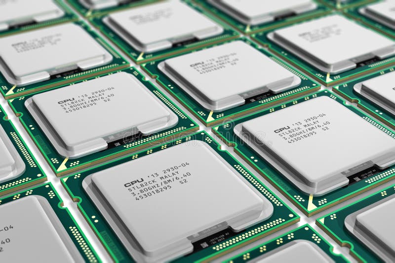 Modern processors stock illustration. Illustration of business - 33949767