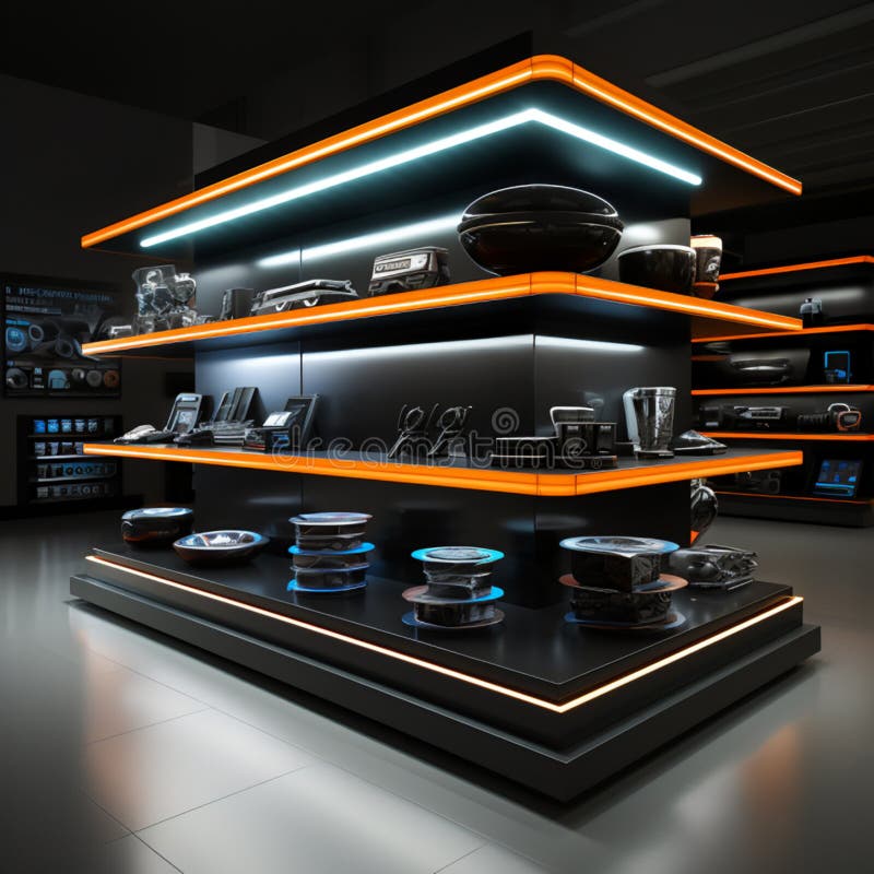 Modern Product Display Platform, AI Generative Stock Illustration ...