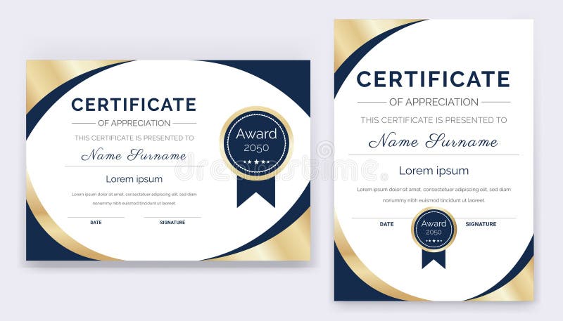 Modern and Professional Academic Certificate of Appreciation Award ...