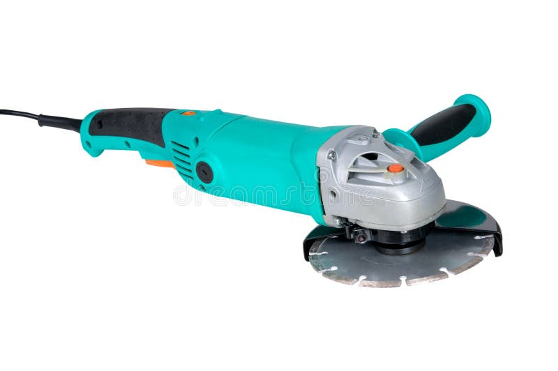 Professional Angle Grinder on White Background Stock Photo - Image of ...