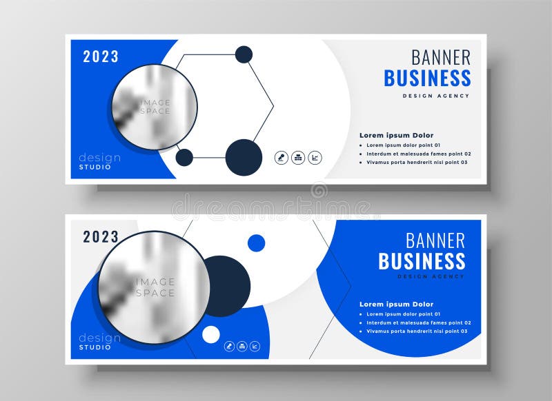 Modern Professional Blue Business Presentation Banner Design Stock ...