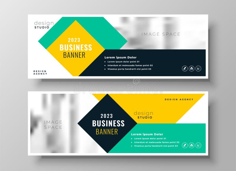 Modern Professional Business Presentation Wide Banners Design Stock ...