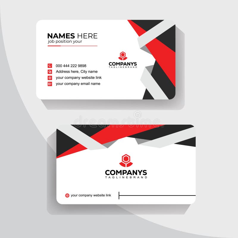 Modern and Professional Business Card Designs Template . Red Usiness ...